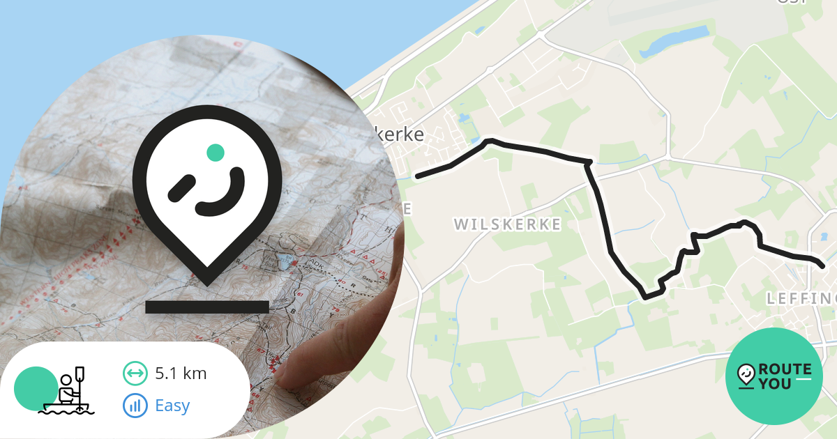 Middelkerke - Leffinge - Kano-/kajakroute | RouteYou