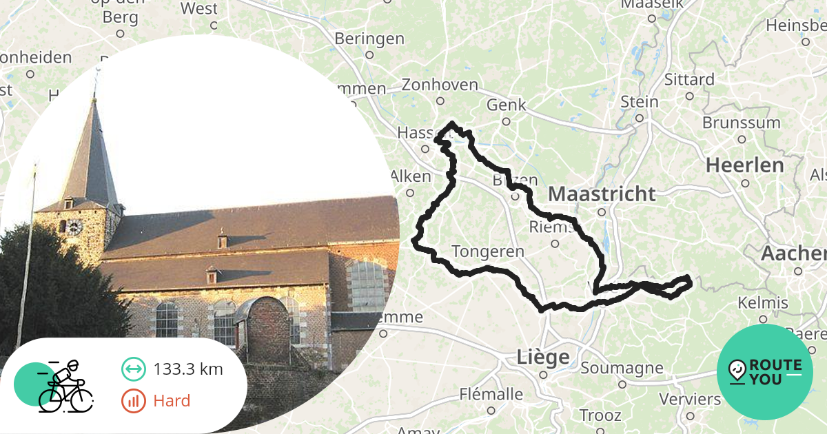 Teuven - Fietsen door het water + doorkijk kerkje - Teuven ...