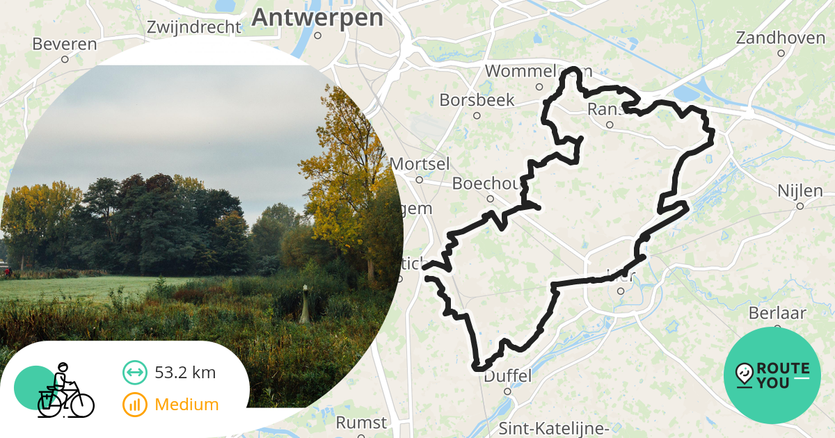 Kontich Ranst lier - Recreatieve fietsroute | RouteYou