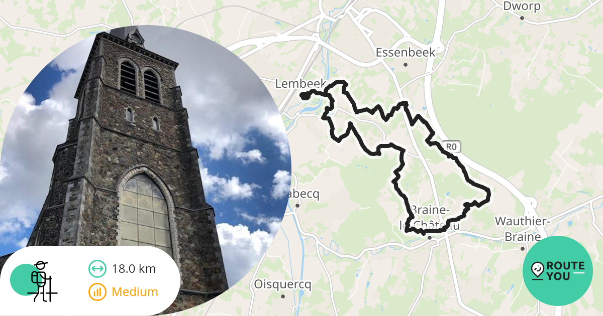 Lembeek : Van Lembeek tot achter de Bergen - Hikingroute | RouteYou