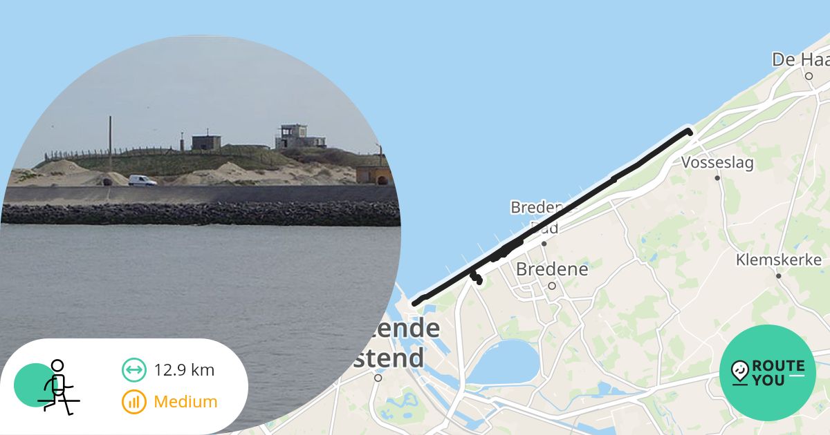 Bredene-Bad - Wandelroute | RouteYou