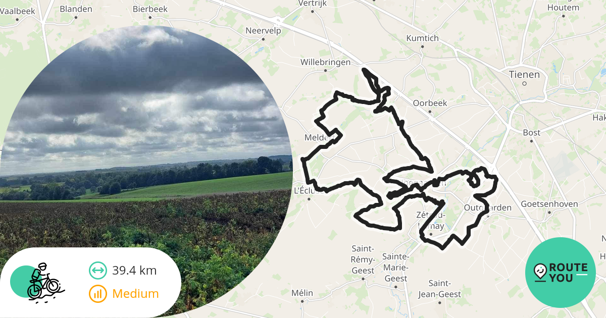 MTB Hoegaarden • Blauwe lus - Mountainbikeroute | RouteYou