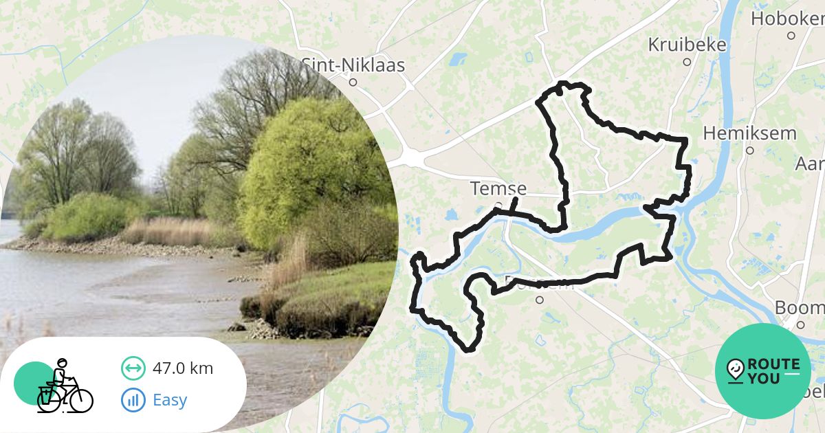 Temse - Recreatieve fietsroute | RouteYou