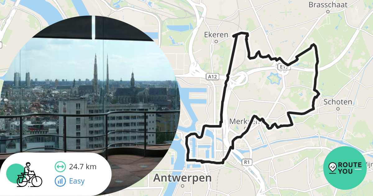 Brasschaat_naar Antwerpen_25Km - Recreatieve fietsroute | RouteYou
