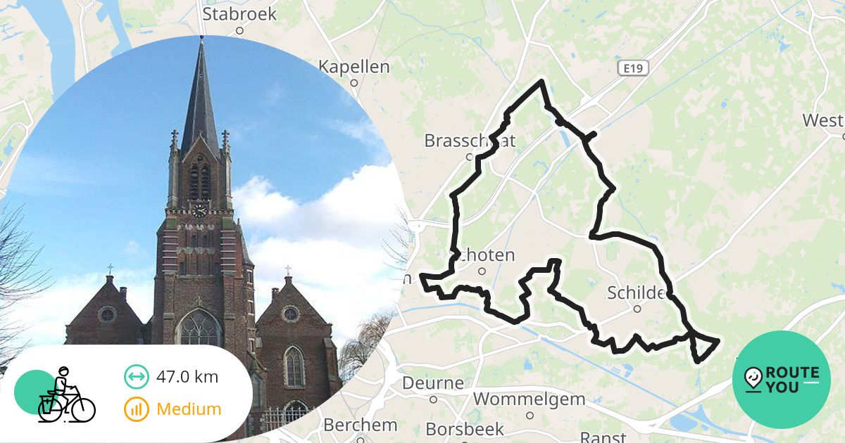 Brasschaat_van adel tot burgerij_47Km - Recreatieve fietsroute | RouteYou