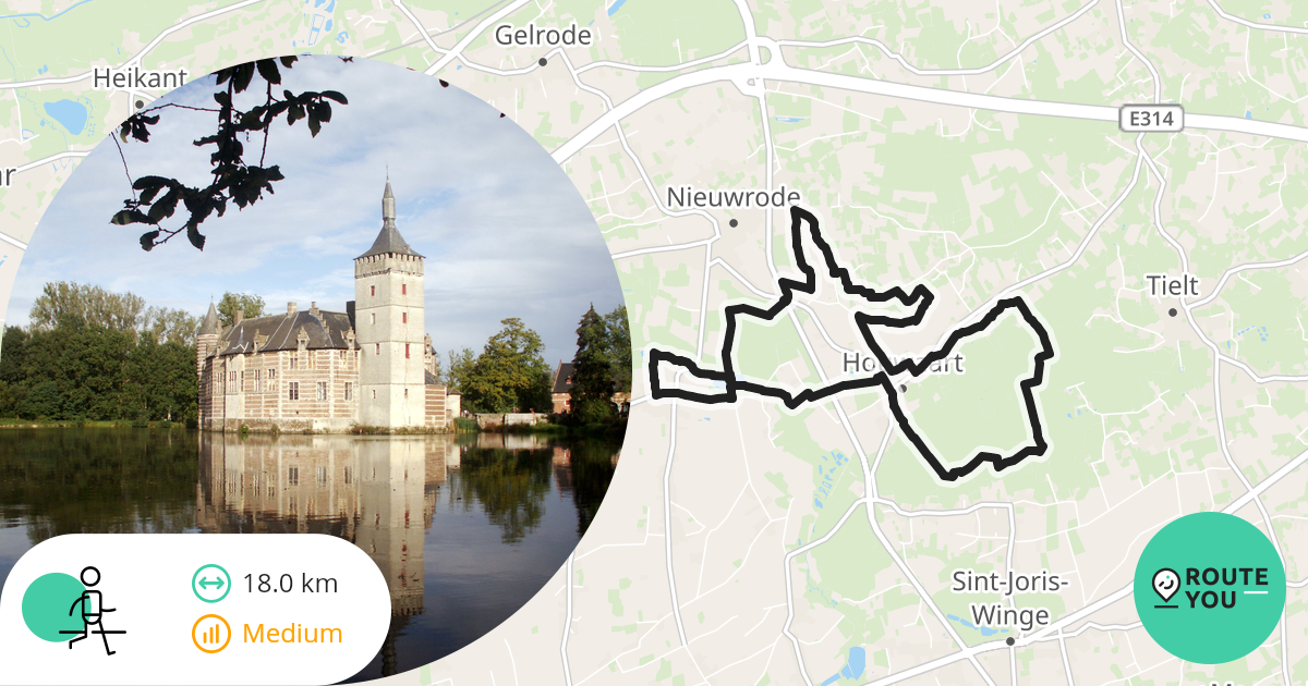 18 km Sint-Pieters-Rode - Wandelroute | RouteYou