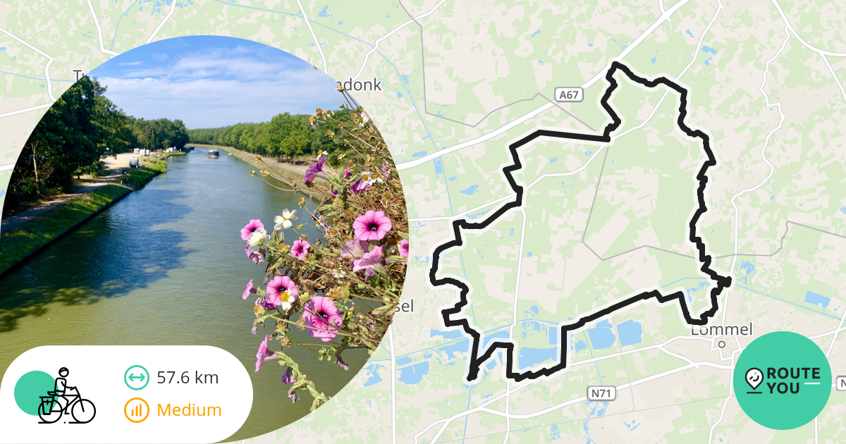 Unieke 58km vanuit Postel - Recreatieve fietsroute | RouteYou