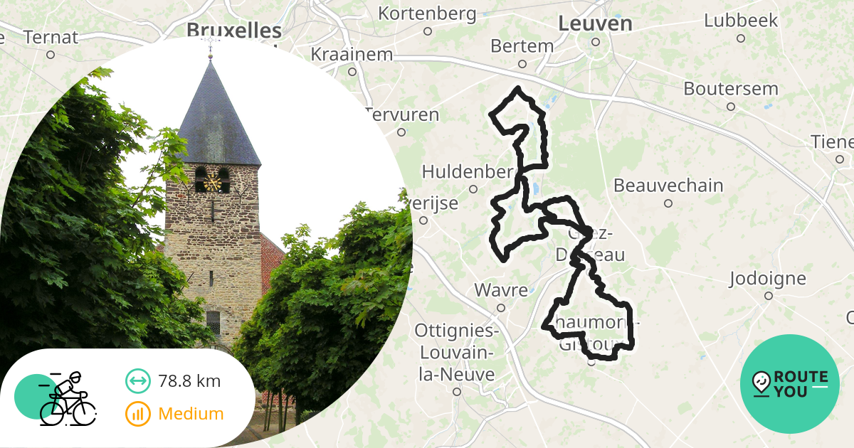 Klimmen tussen Leuven en Waver zonder Moskesstraat, 79 Km (afgeleid ...