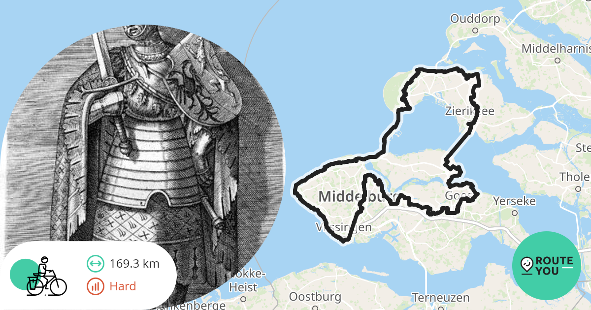 Middelburg Zeeland Ronde 170KM - Recreatieve fietsroute | RouteYou
