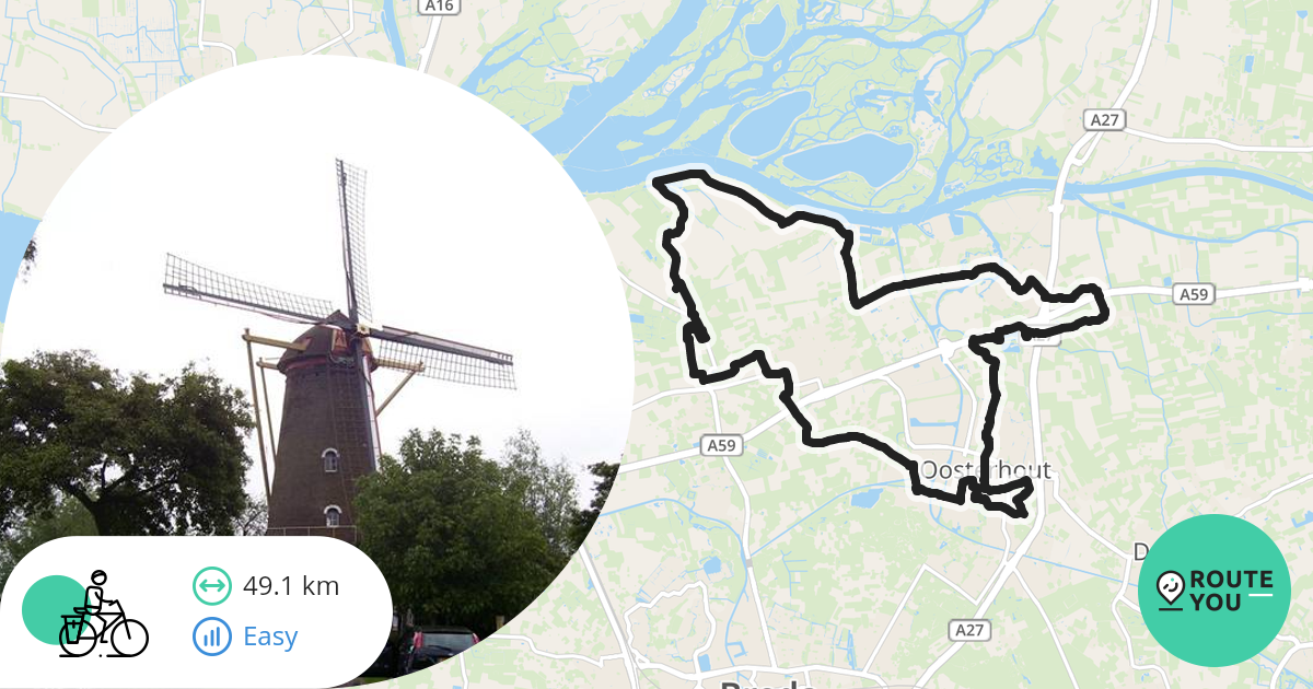 De sleutel van Holland 49 km _ Raamsdonk - Recreatieve fietsroute ...
