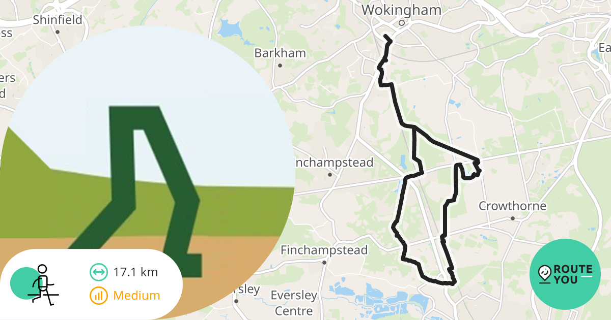 Wokingham Walk - Spring 2025 - 10 Miles - Walking route | RouteYou