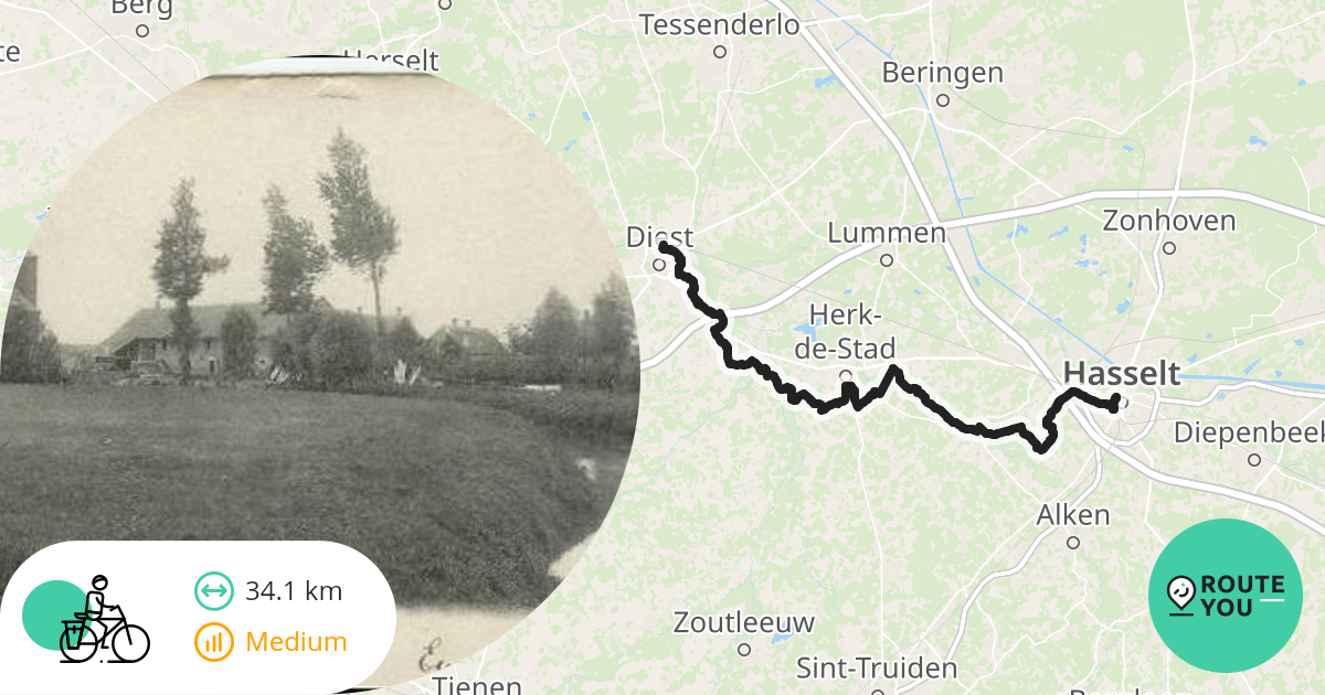 2022_09_17 Diest - Hasselt knooppunten - Recreatieve fietsroute | RouteYou