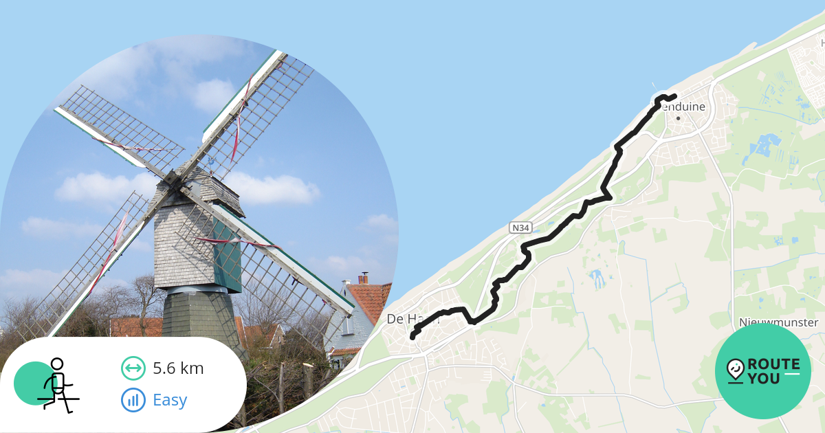 Wenduine - Klemskerke - Wandelroute | RouteYou