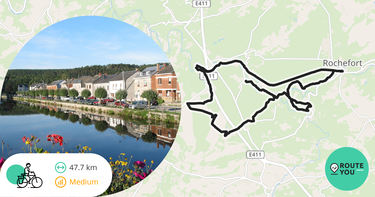 Rondje Villers-sur-Lesse - Rochefort - Recreatieve fietsroute | RouteYou