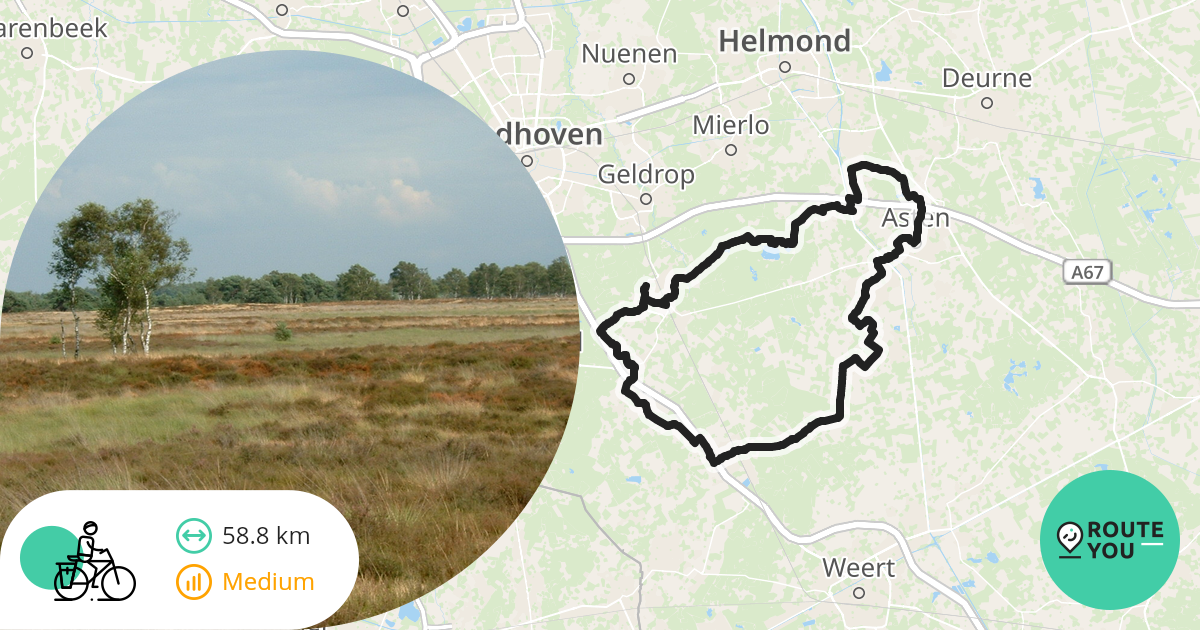 Heeze-Leende (afgeleid) - Recreatieve fietsroute | RouteYou