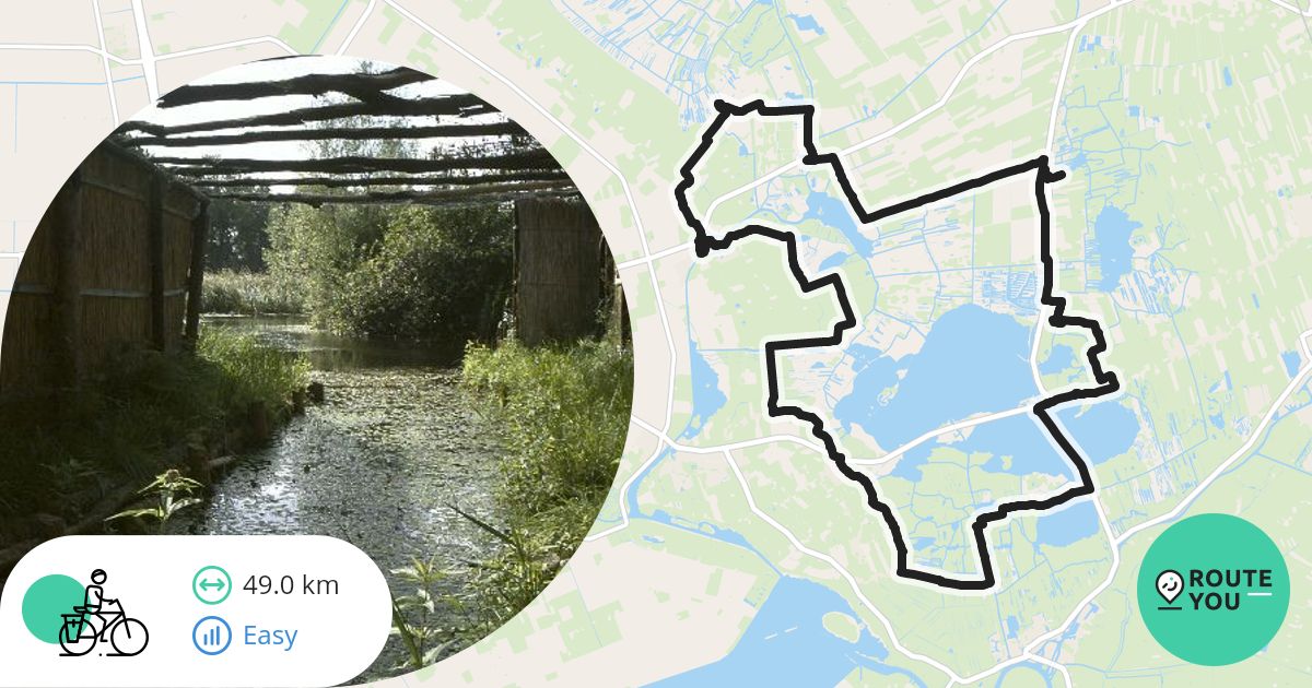 Fietsroute rond Giethoorn (knooppunten) ca. 50 km - Recreatieve ...