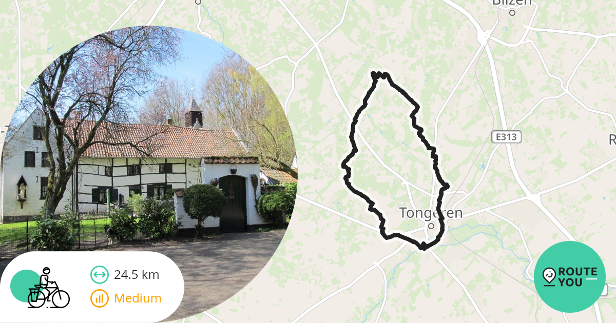 lus knooppunten 25km tongeren - Recreatieve fietsroute | RouteYou