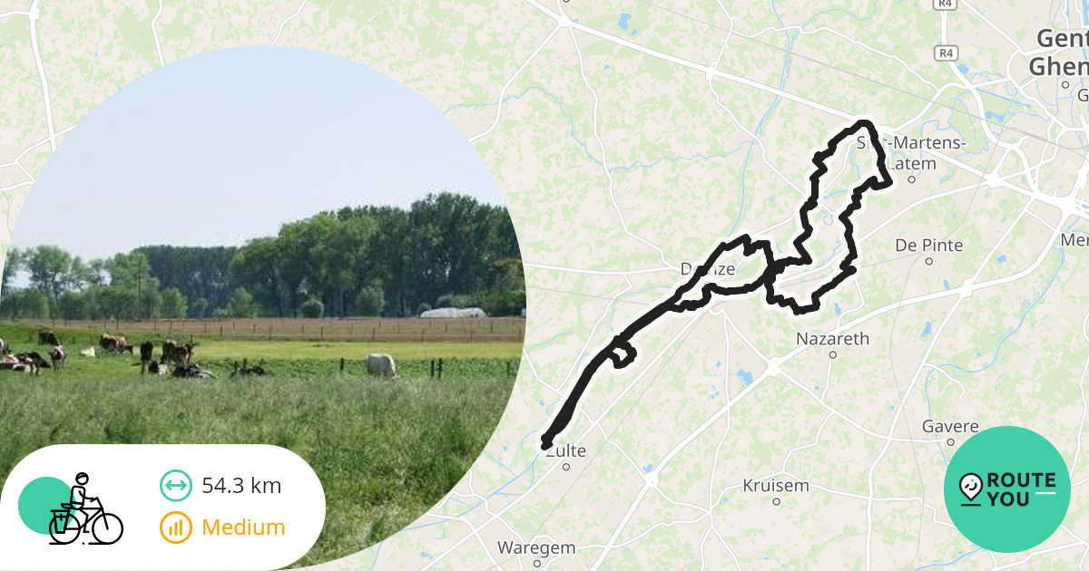 Deinze - Deinze langs de Leie - Recreatieve fietsroute | RouteYou