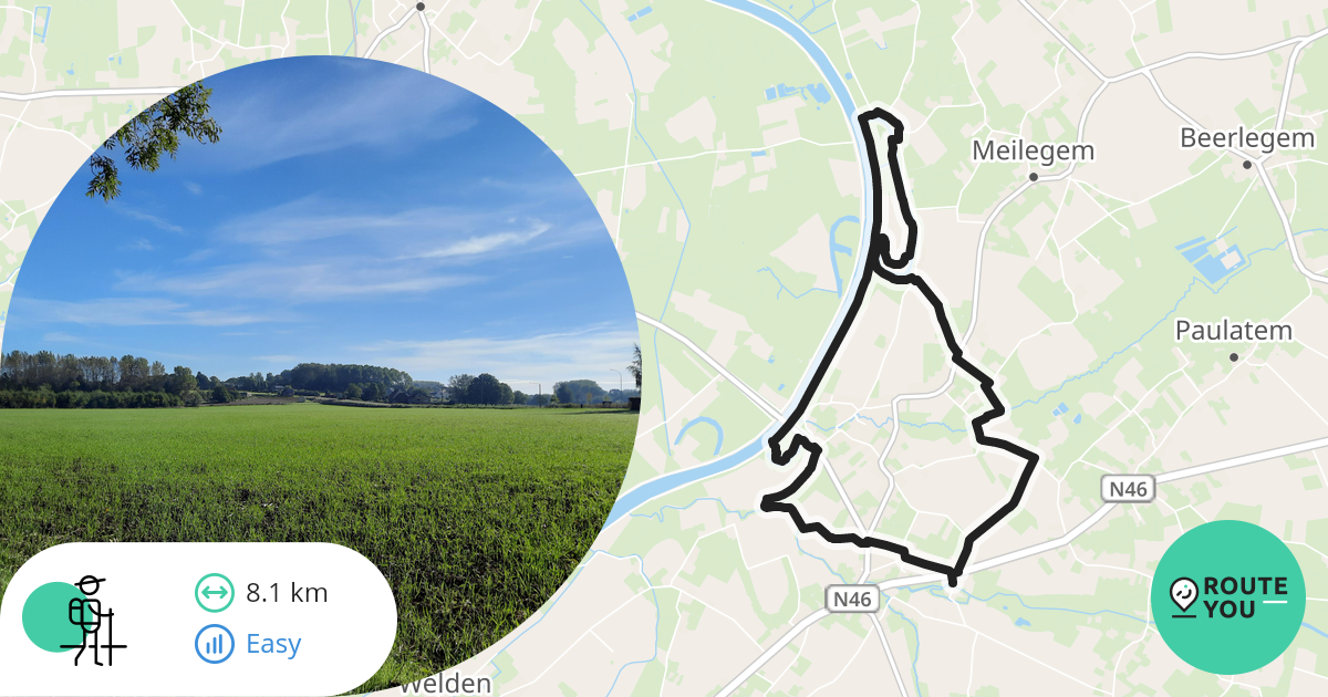 Wandelen langs GR en knooppunten vanaf Hofstede ter Biest - Hikingroute ...