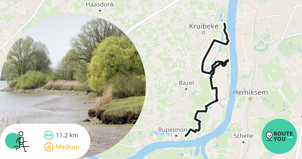 Kruibeke - Rupelmonde - Wandelroute | RouteYou