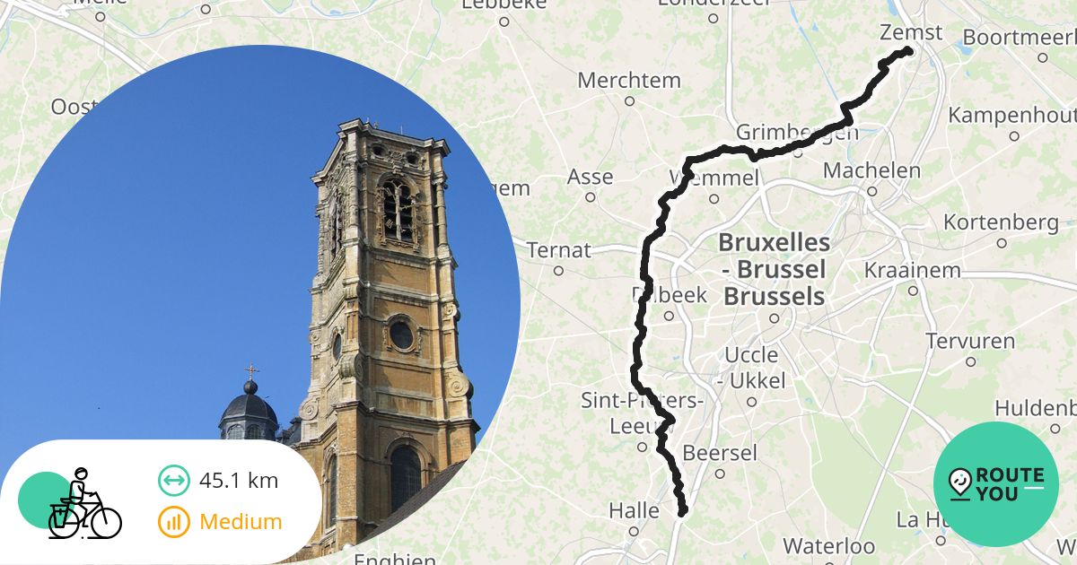 Huizingen - Zemst - Recreatieve fietsroute | RouteYou