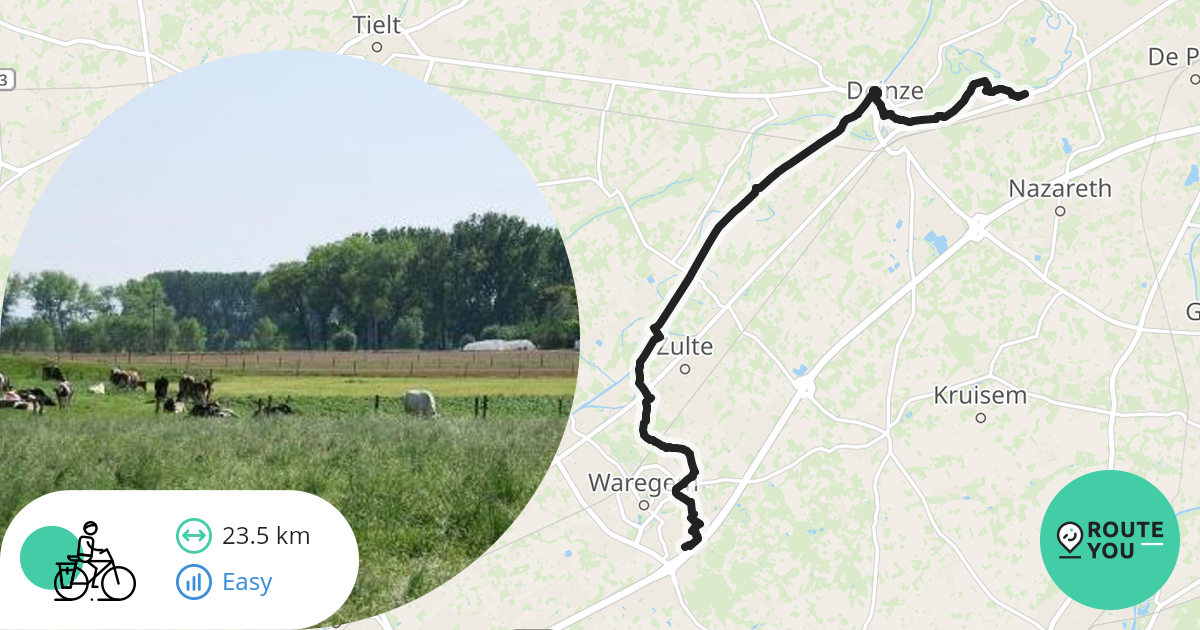 Waregem - Astene - Recreatieve fietsroute | RouteYou