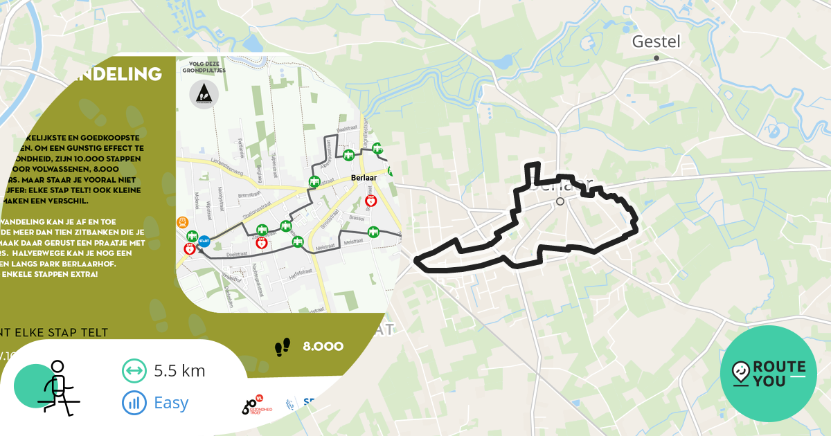 Zitbankenwandeling - Berlaar - Wandelroute | RouteYou