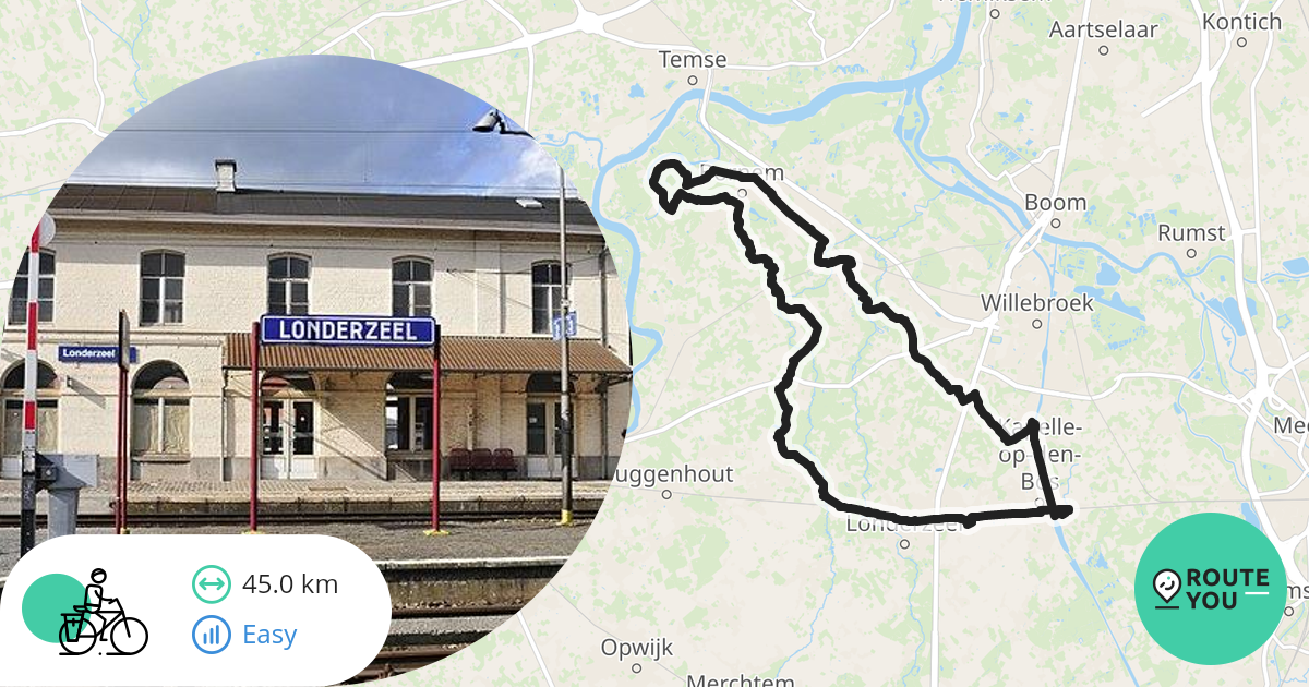 Bornem 45 km. - Recreatieve fietsroute | RouteYou