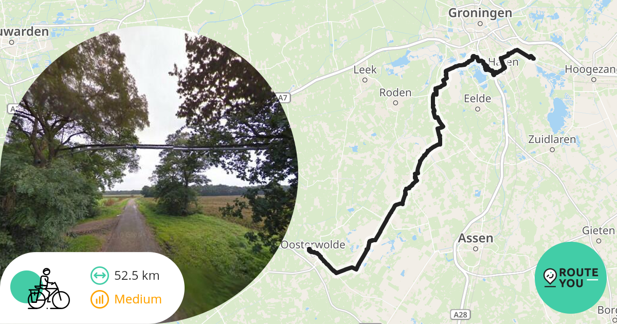 Westerbroek - Oosterwolde 53km - Recreatieve fietsroute | RouteYou