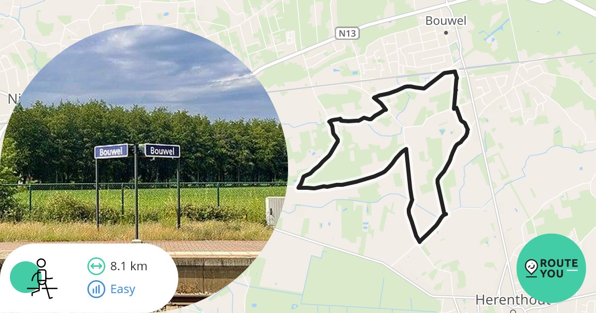 Bouwel - Wandelroute | RouteYou