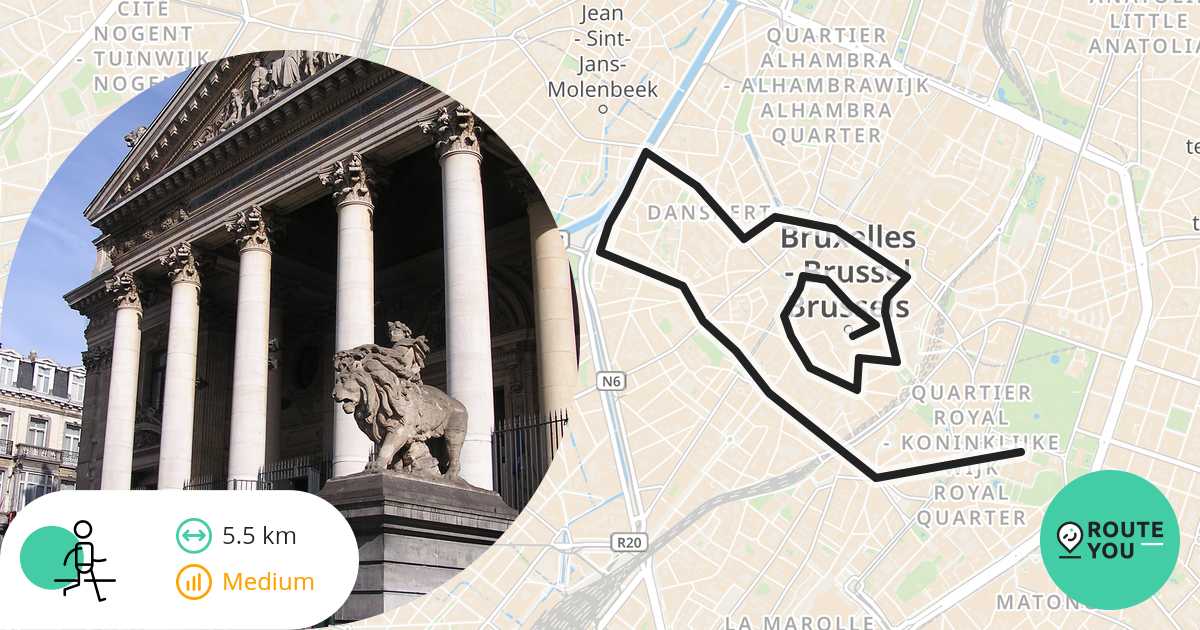 Stadswandeling rond het mooie centrum van Brussel - Wandelroute | RouteYou