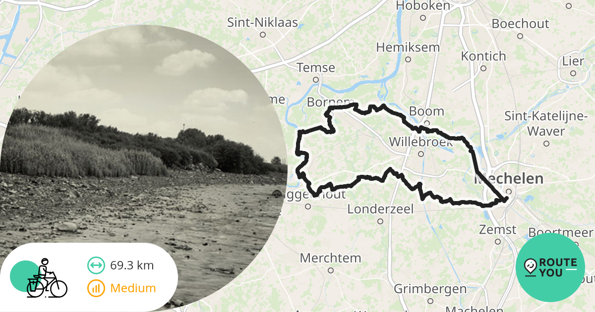 Temse 69km omweg (mury 01.01.23) - Recreatieve fietsroute | RouteYou