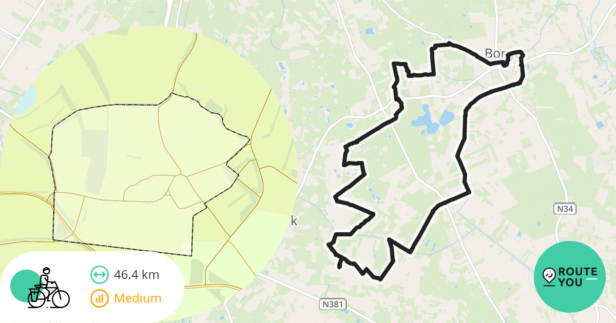Orvelte - Borger - Orvelte - Recreatieve fietsroute | RouteYou