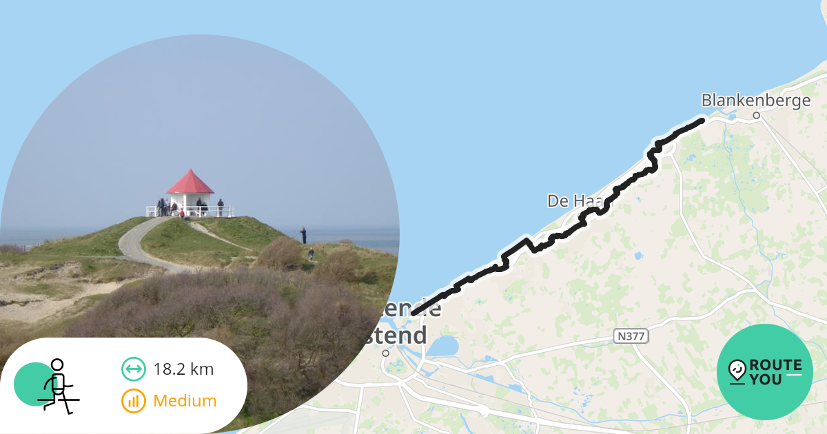 Bredene-Bad - Wenduine - Wandelroute | RouteYou