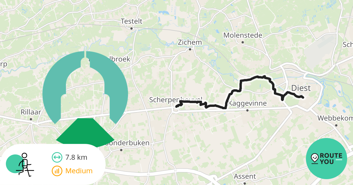 Langs pelgrimswegen naar Scherpenheuvel vanuit Diest - Wandelroute ...
