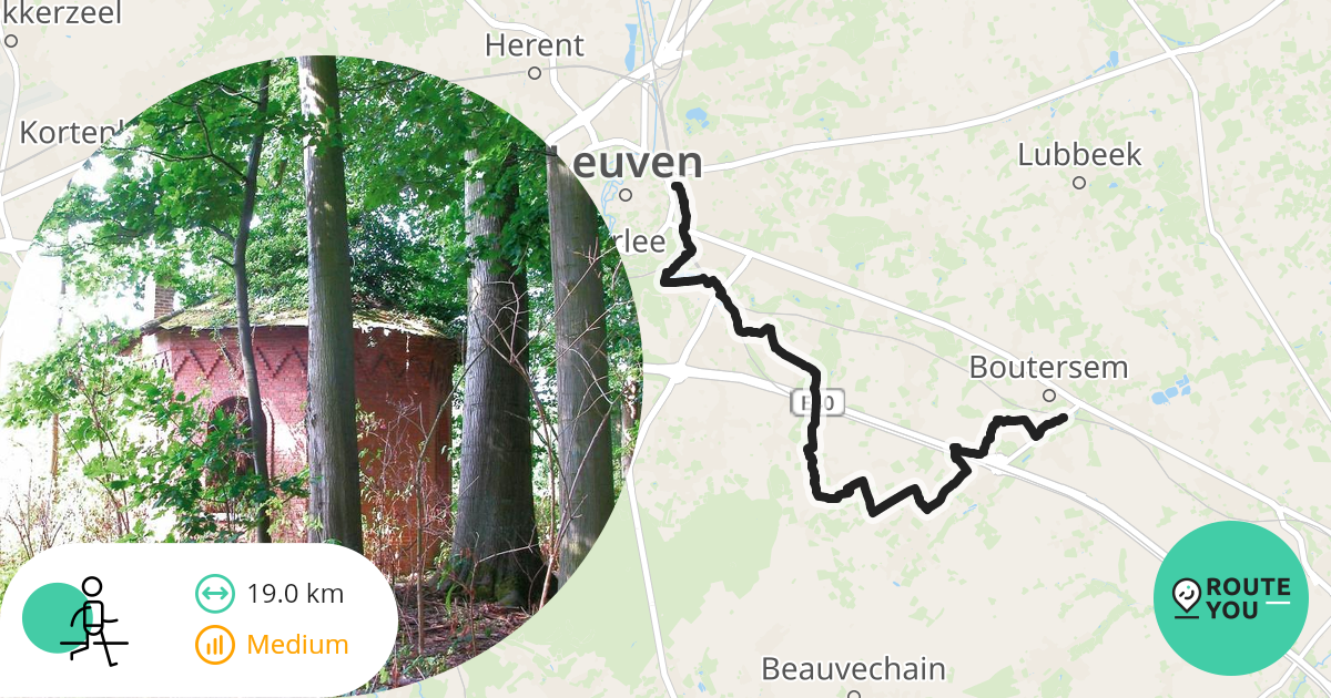 Station Vertrijk -naar station Leuven -verbeterd- naar 19km - Wandelroute | RouteYou