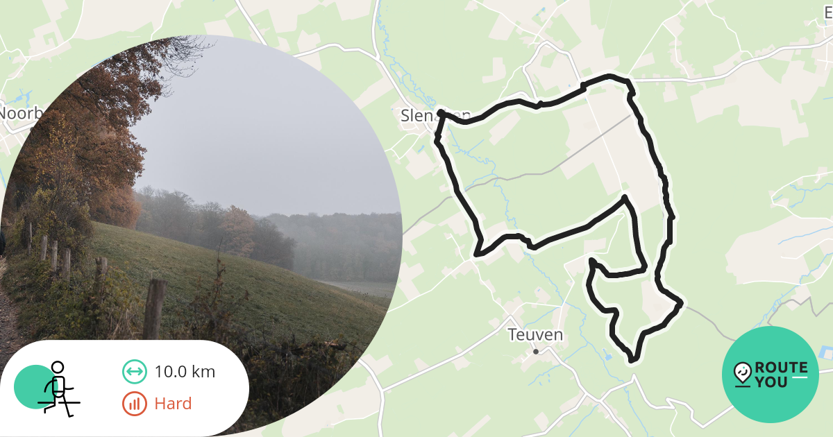 Slenaken - Teuven "Op de grens" - Wandelroute | RouteYou