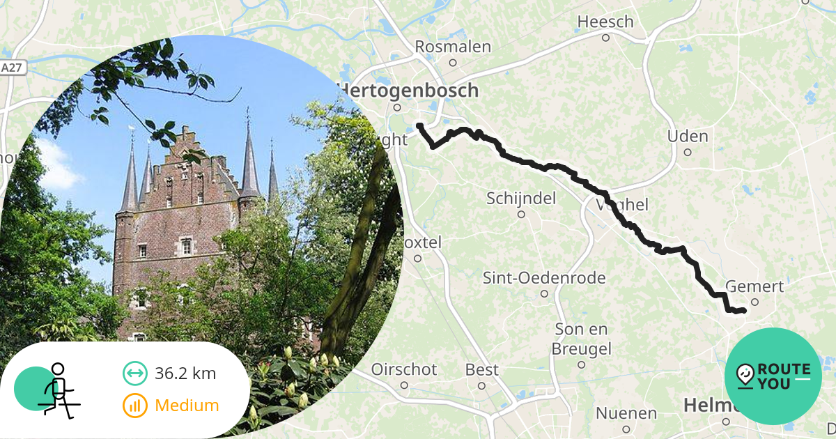 Gemert - 's-Hertogenbosch - Wandelroute | RouteYou