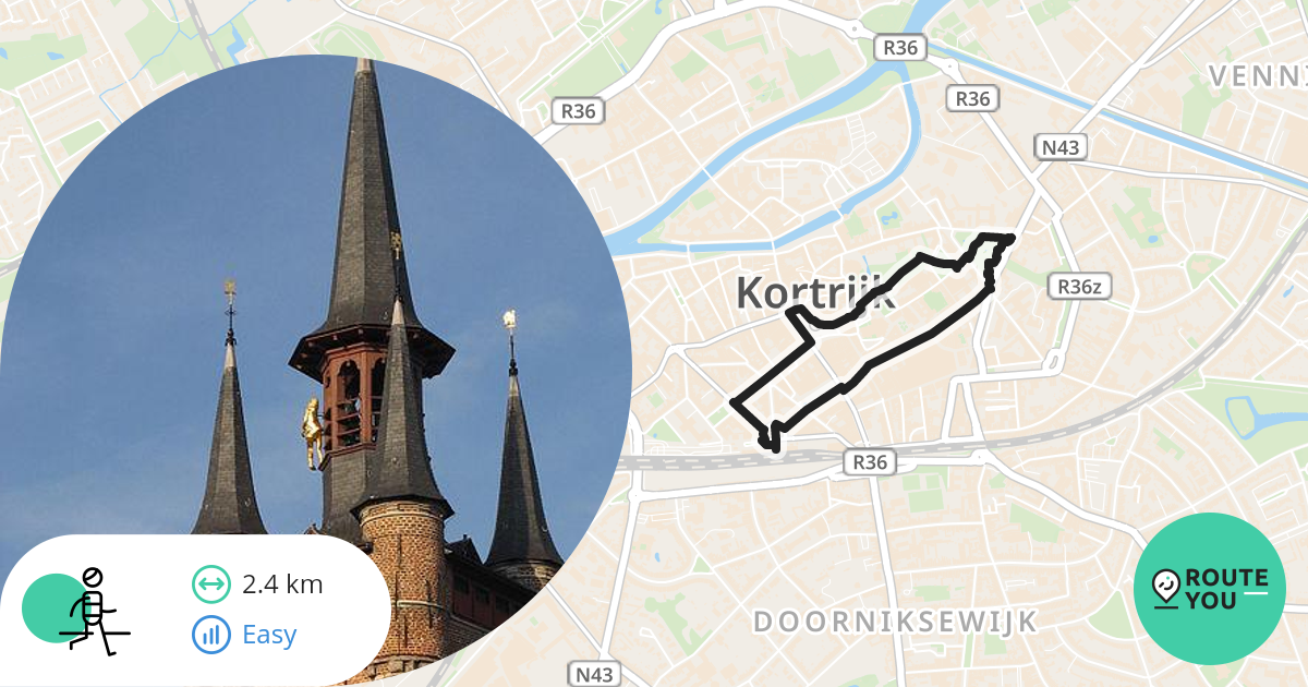 Station Kortrijk mini-wandeling - Recreatieve wandelroute | RouteYou