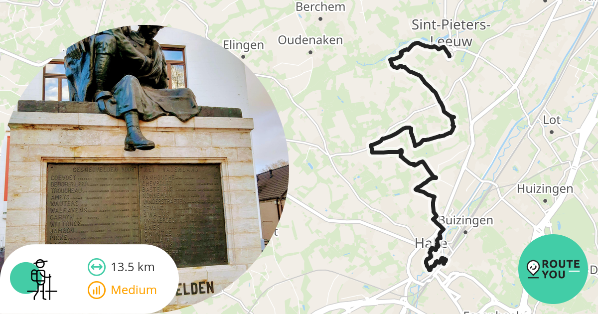 2. Busstapper Halle - St.-P.-Leeuw, tussen de hoogste torens van de ...