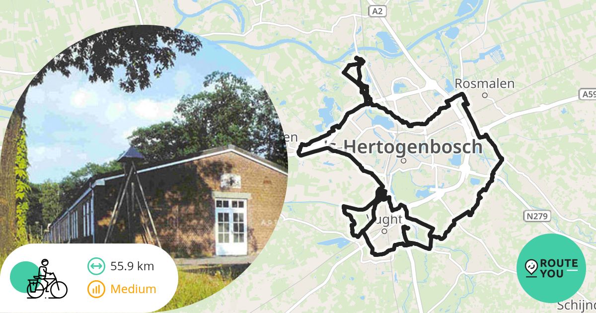 Linie 1629 fietsroute - Recreatieve fietsroute | RouteYou