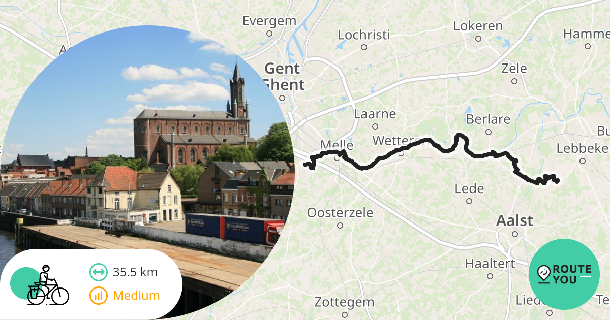 Wieze - Merelbeke kot - Recreatieve fietsroute | RouteYou