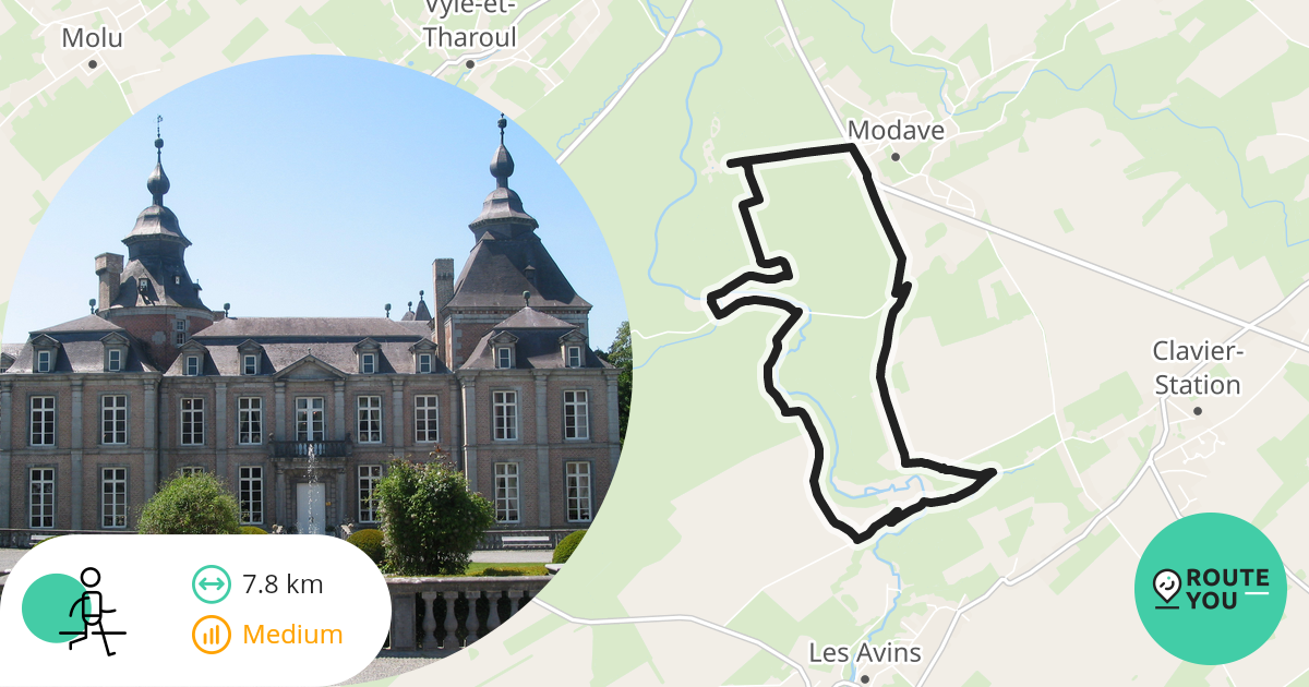 Wandeling van 5 tot 10km - Te voet, rond het Kasteel van Modave ...