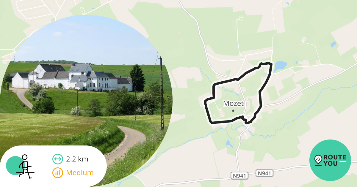 Circuit d'interprétation à la découverte de Mozet - Wandelroute | RouteYou