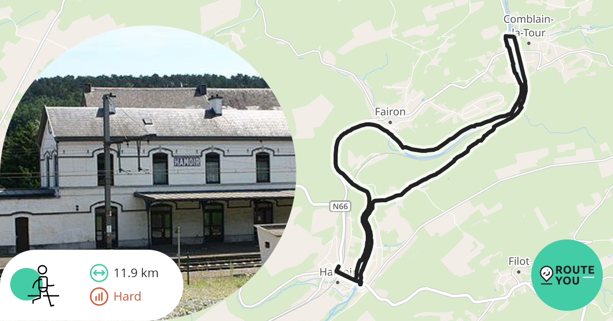 Hamoir - Les rives de l'Ourthe vers Comblain-la-Tour - Wandelroute ...