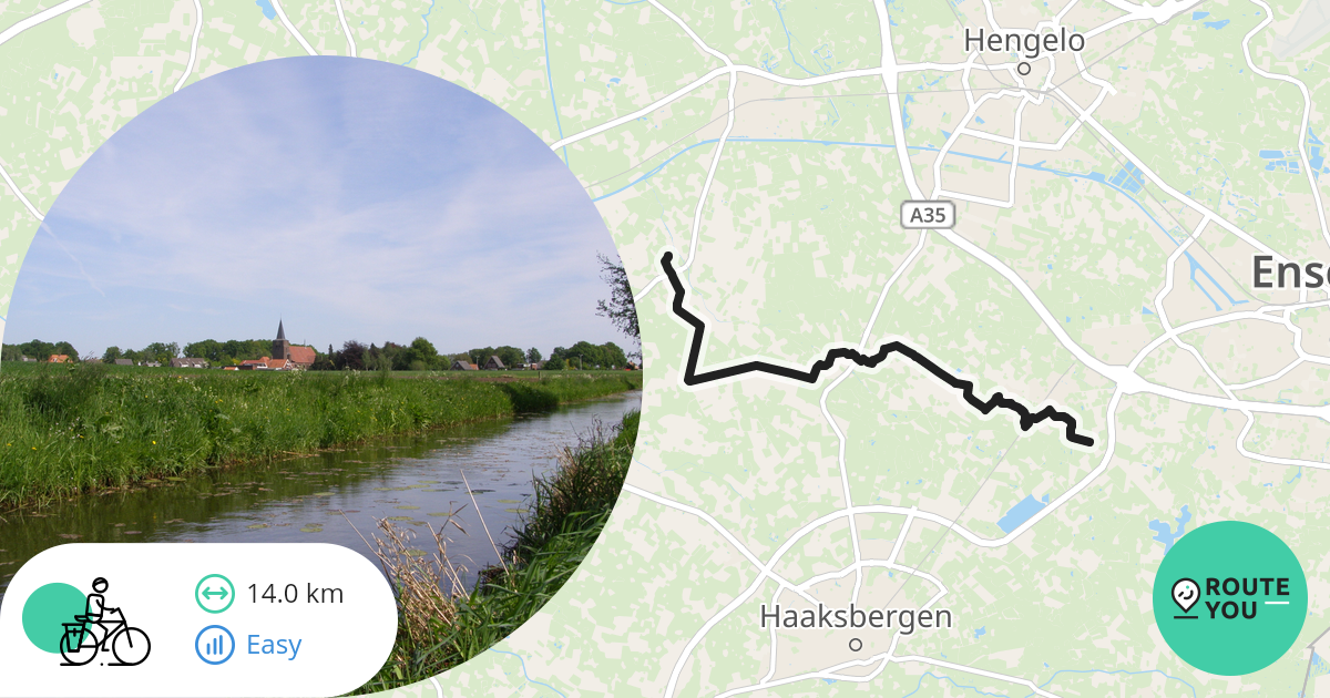 Enschede - Ambt Delden - Recreatieve fietsroute | RouteYou