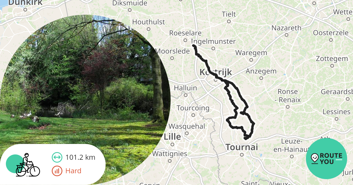 Rumbeke - Recreatieve fietsroute | RouteYou