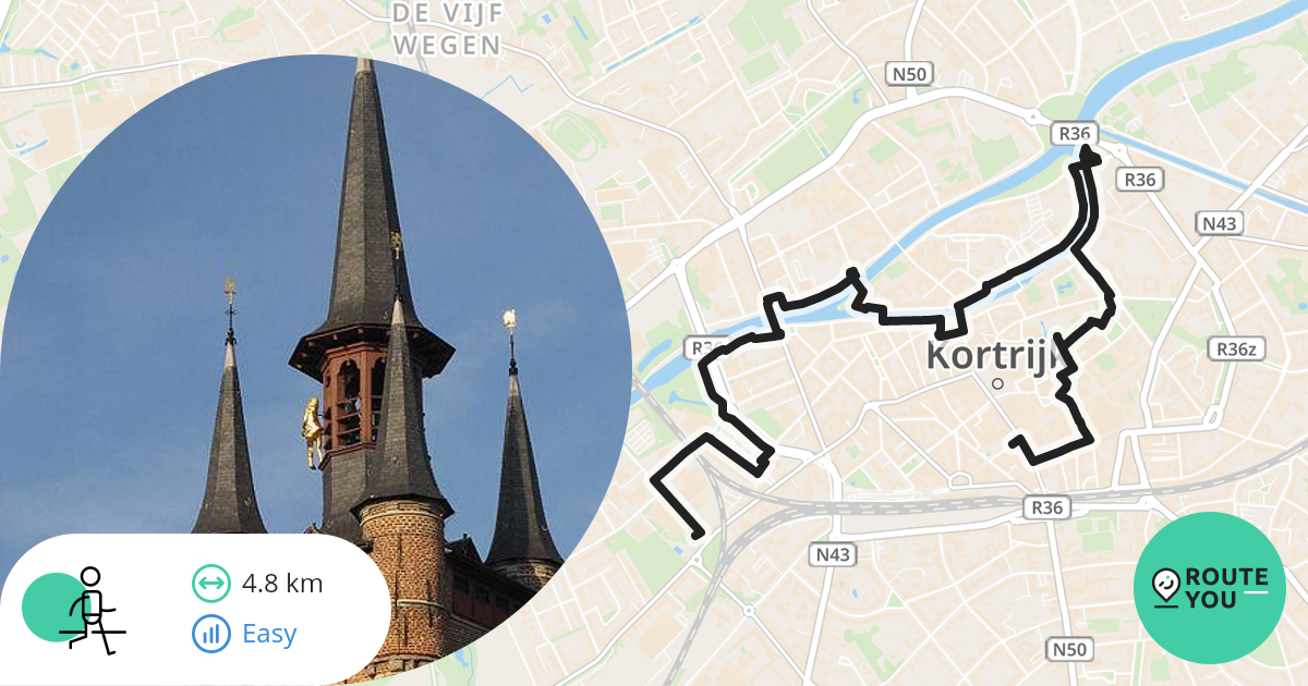 Streetartwandeling PTI Kortrijk - Wandelroute | RouteYou