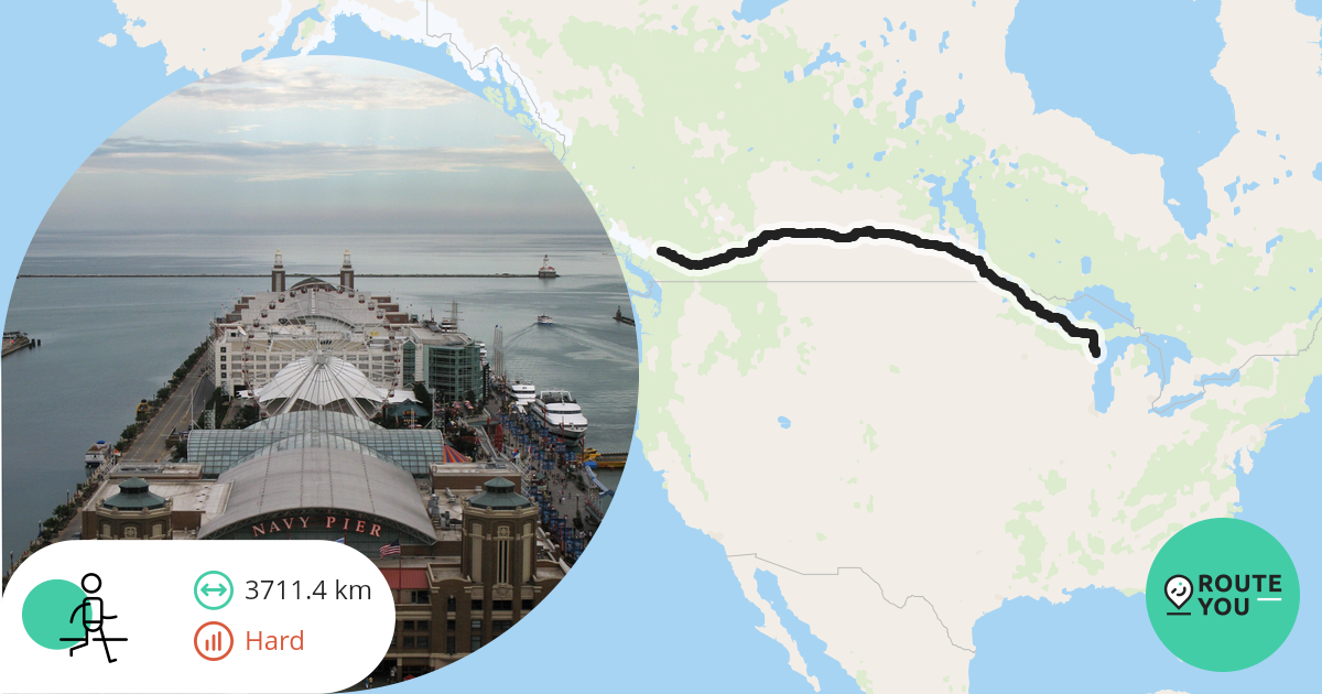Seattle - Chicago - Walking route | RouteYou