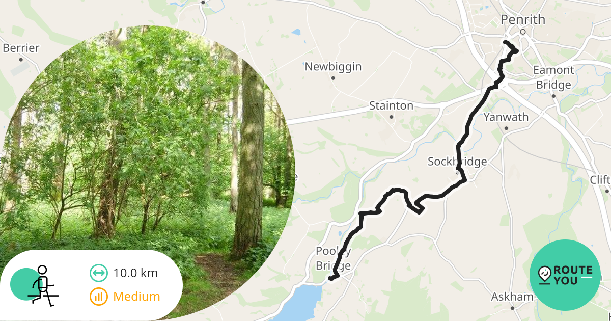 Penrith-Pooley Bridge - Walking route | RouteYou